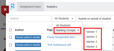 Using Groups to filter a Turnitin Assignment inbox - Staff Guide ...