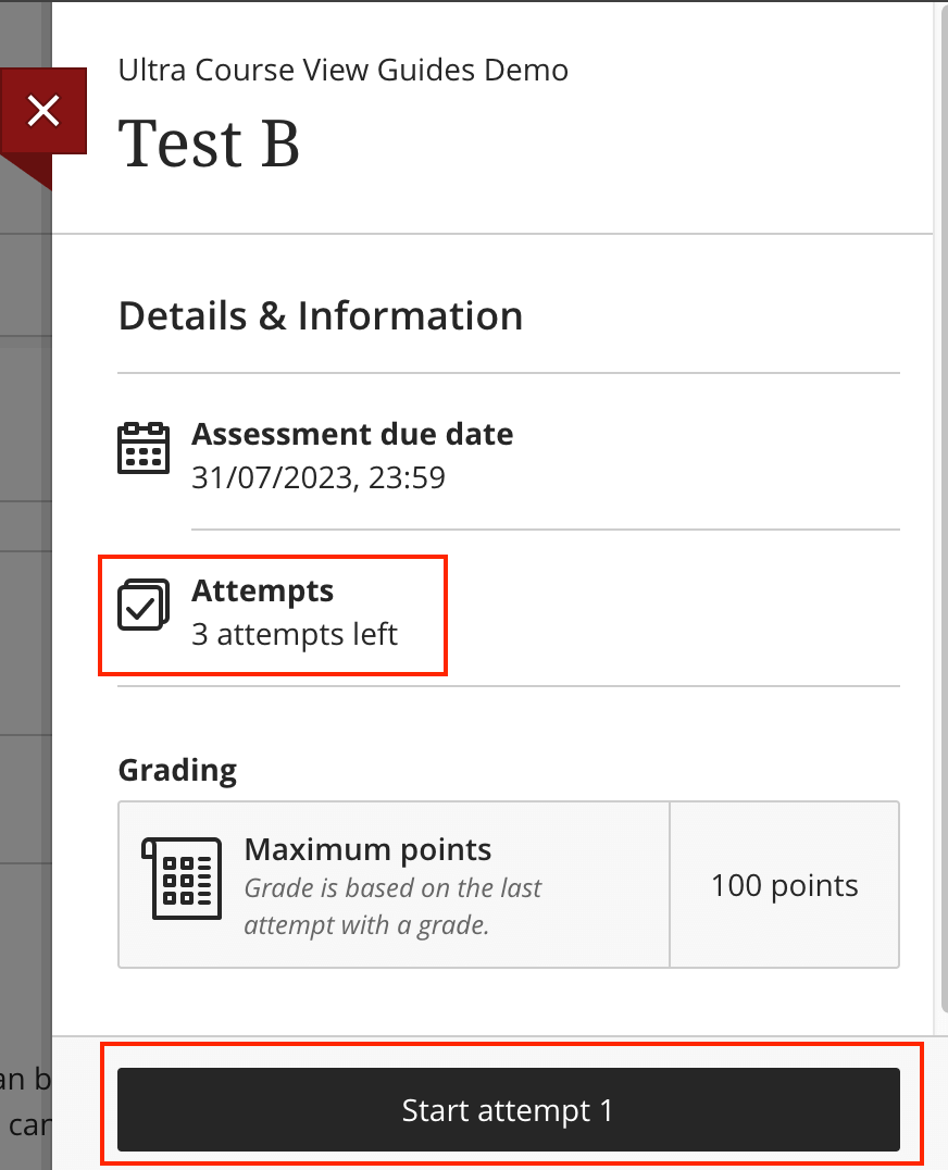 Take a Blackboard Test - Student Guide | Digital Education Systems Help