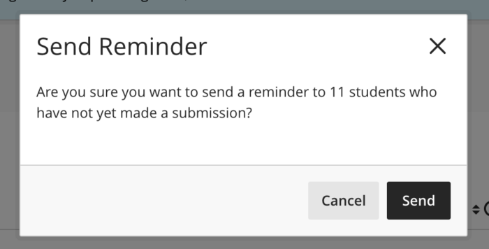 Sending reminders from the Gradebook | Digital Education Systems Help