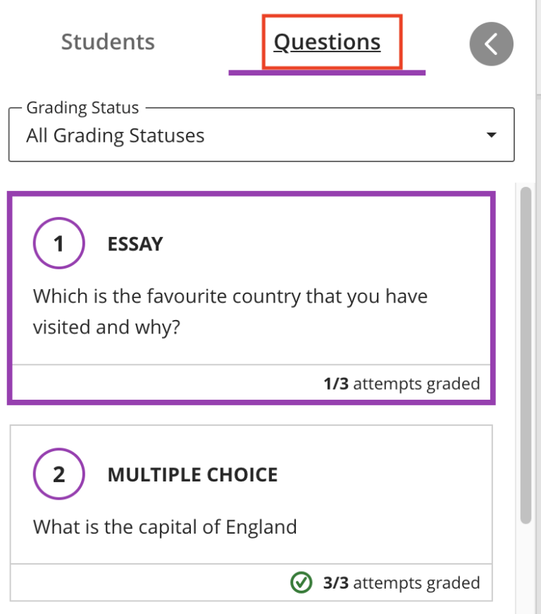 Blackboard Assessment Tools New Grading Interface - Staff Guide ...