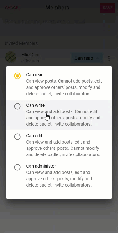 How to share and collaborate on Padlet with an individual user ...
